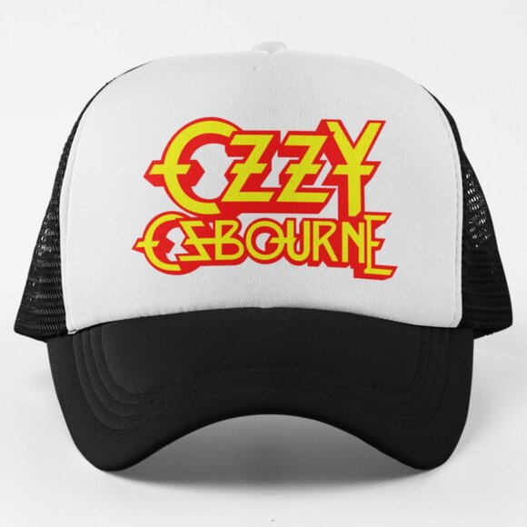 Accessories | New Ozzy Ozbourne Red Yellow Logo Foam Trucker Mesh ...